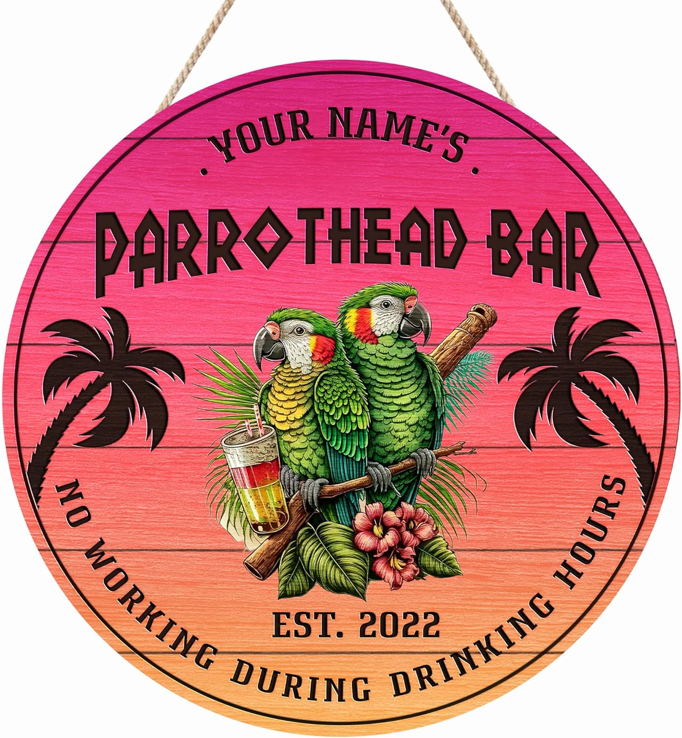 Personalized Jimmy Buffett-themed parrothead bar sign. - #SoooBoca ...